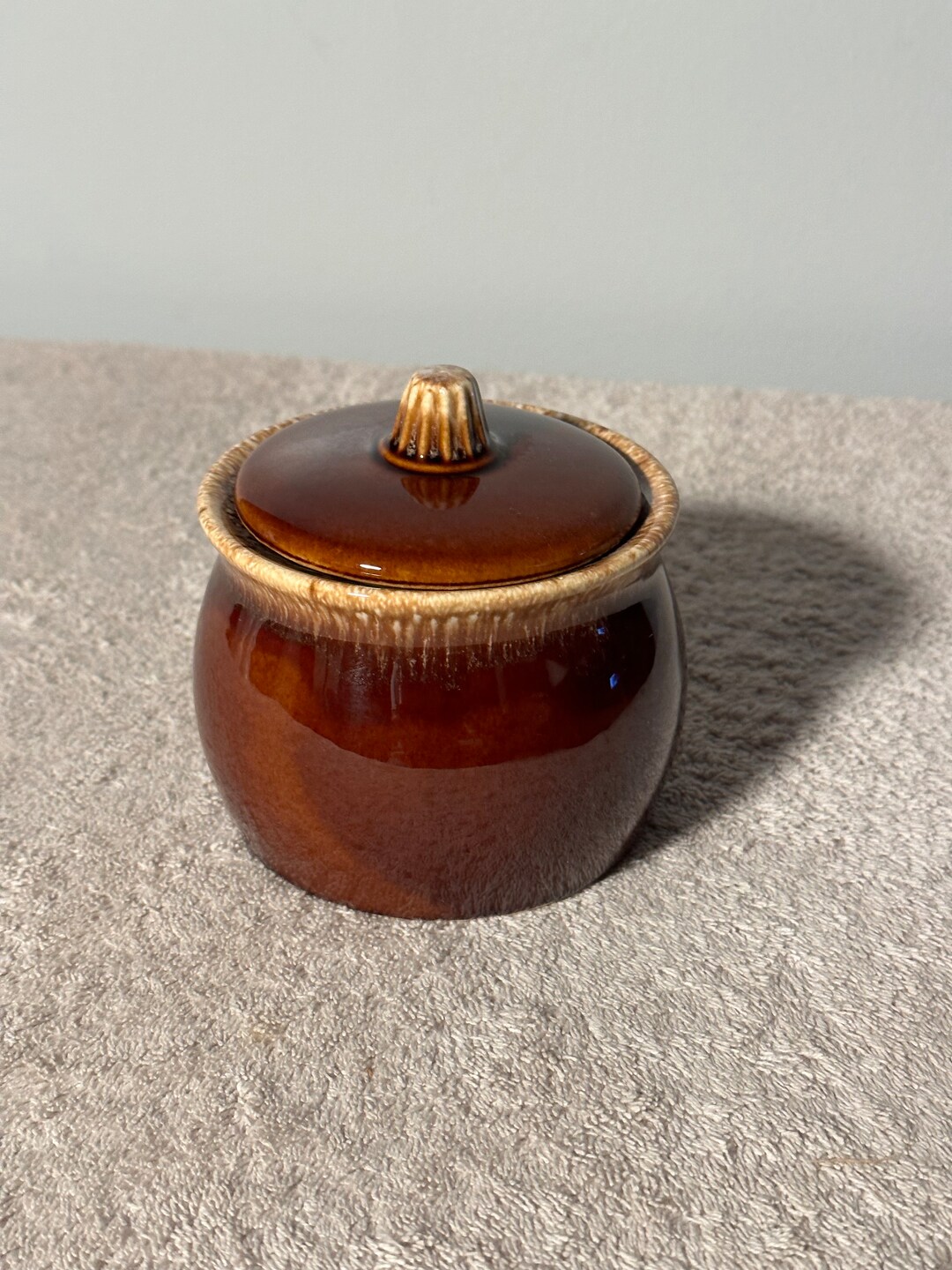 Vintage Hull Oven Proof USA Ceramic Drip Pottery Sugar Pot/ Bowl Home ...