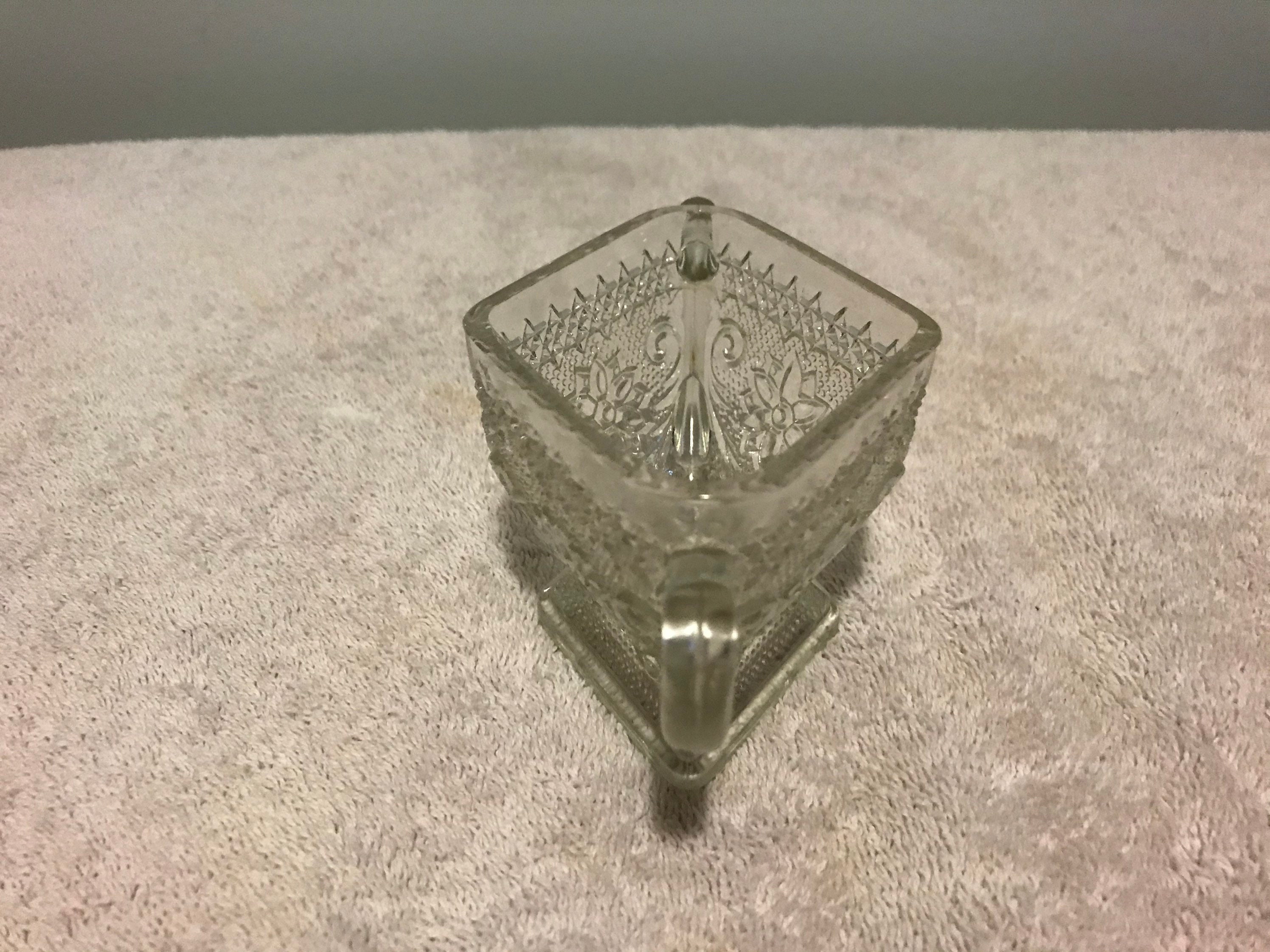 Vintage Depression Indiana Glass Floral and Pineapple Oatmeal Sandwich ...