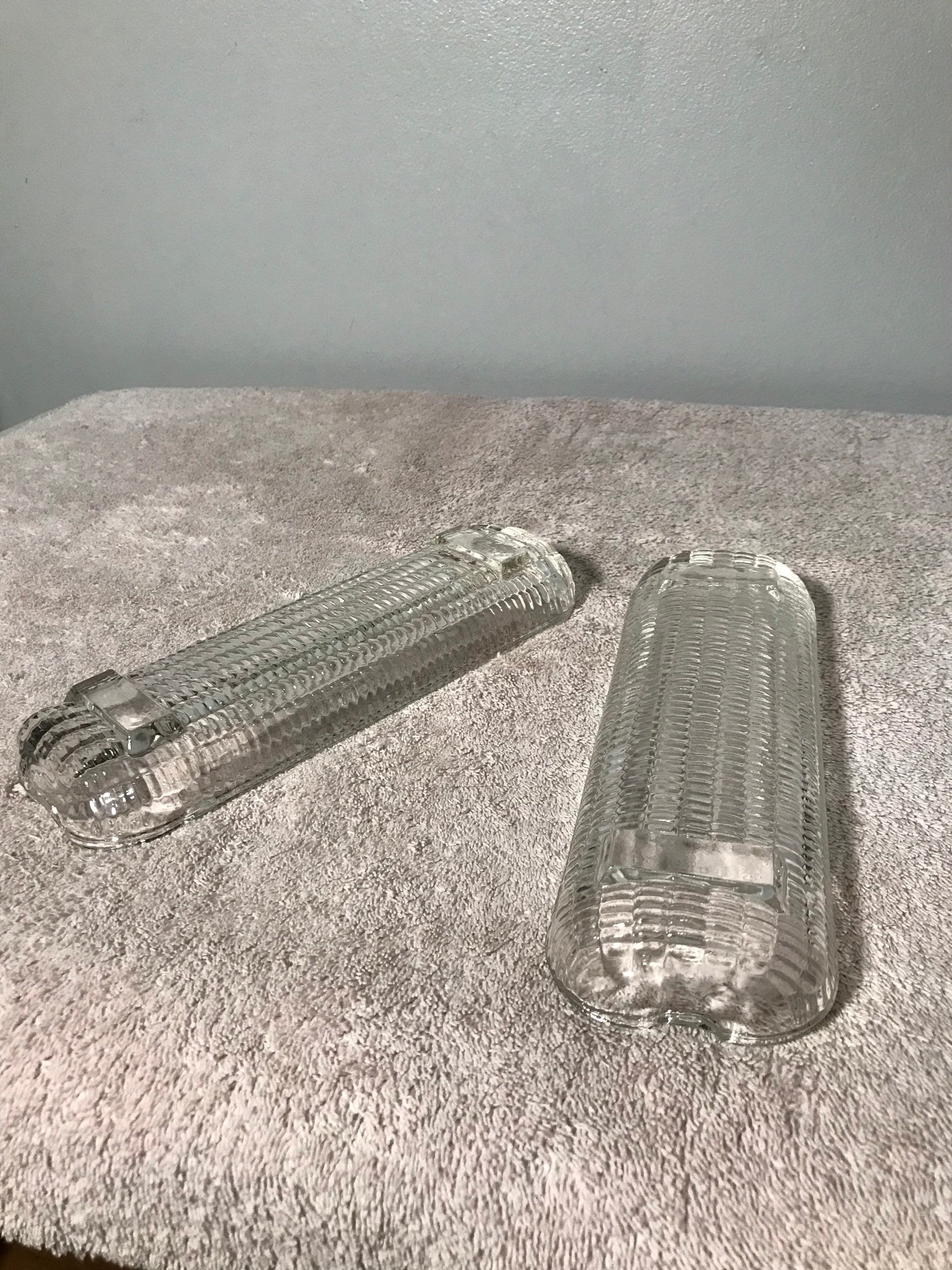Vintage Clear Glass Nadir Brazil Corncob / Corn on the Cob Serving ...