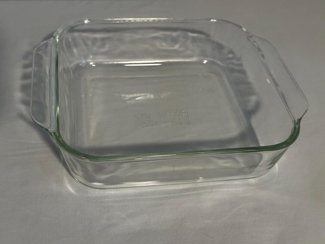 Vintage Pyrex 222-R S-10 Clear Square Glass Cookware 2 L/ 2 Qt ...