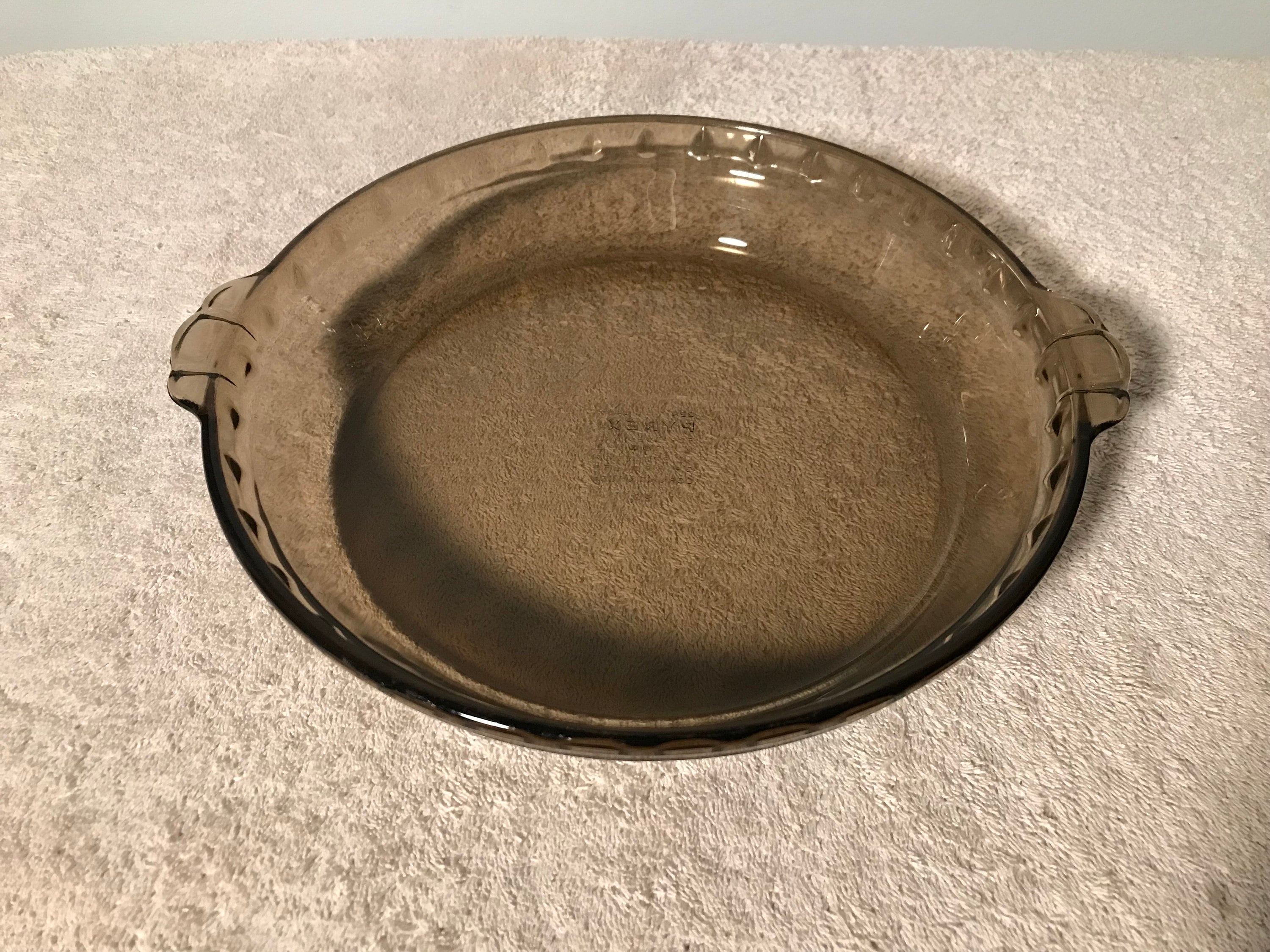 Vintage Corning Pyrex Smoky Gray/ Brown Glass Pie Dish 229 - Etsy