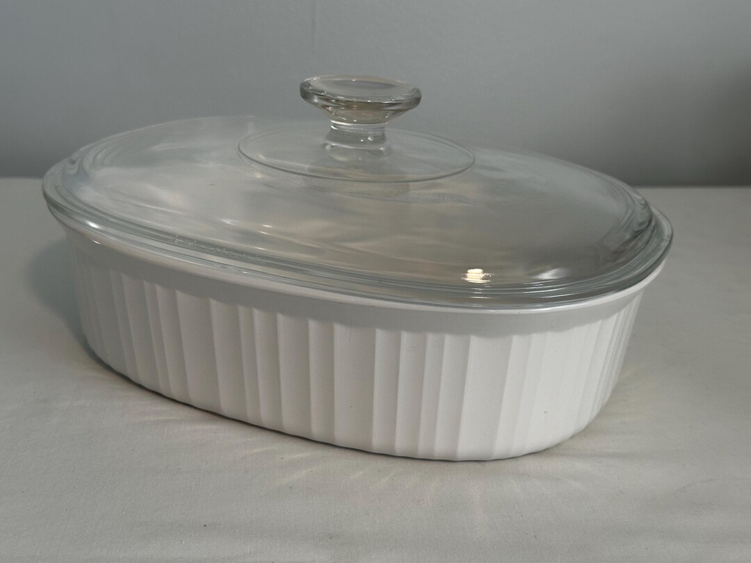 Vintage Corning Ware White Roaster /lasagna /casserole Serving Dish F-2 ...