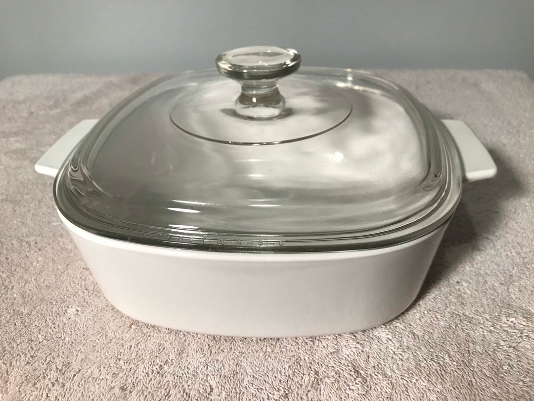Vintage Corning Ware A-2-B 2 Liter Casserole Bowl / Dish All White With ...