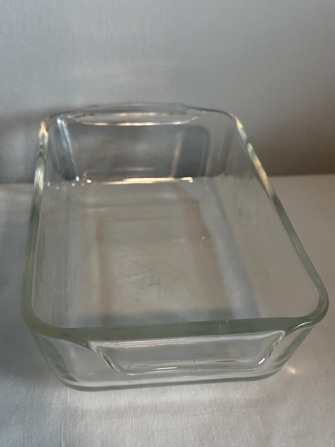 Vintage Fire King Clear Glass Ovenware Square 8 in Casserole Dish ...