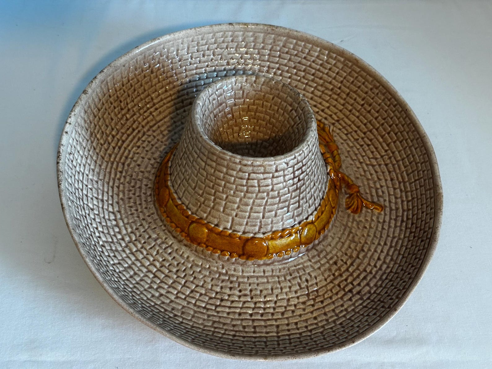Vintage 1986 Whittier Ware Chips and Salsa Dip Server Bowl Party Hat ...