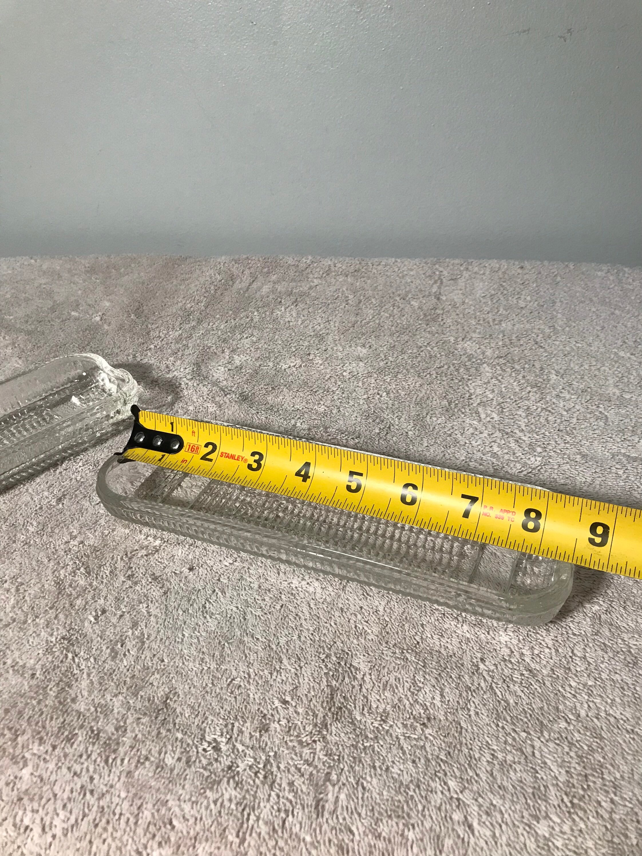 Vintage Clear Glass Nadir Brazil Corncob / Corn on the Cob Serving ...