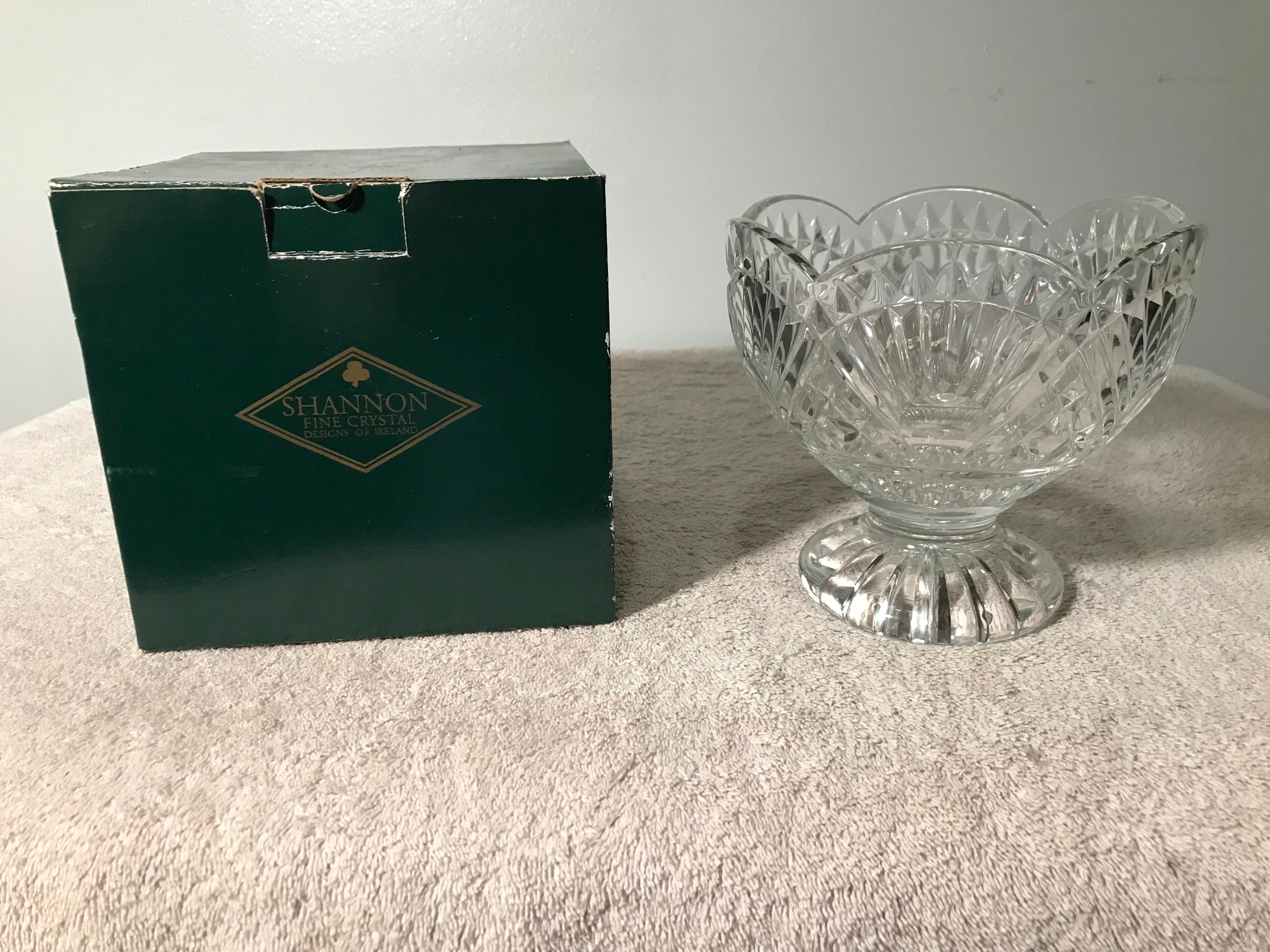 Vintage Shannon Fine Crystal Designs of Ireland Freedom Footed Candy ...