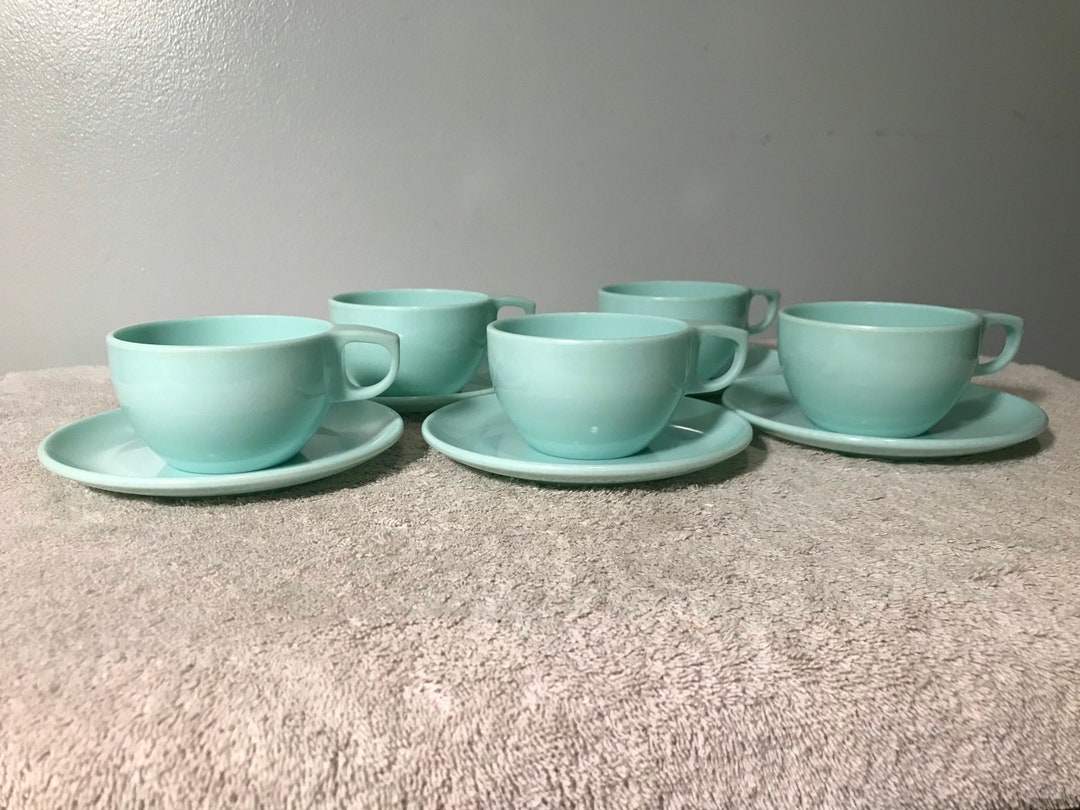 Vintage Watertown Lifetime Ware Coffee/ Tea Cup and Plate 10 Piece Set ...