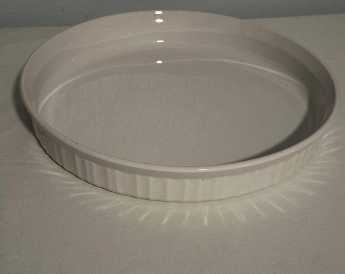 Vintage Corning Ware F-3-B 10 Inch White Quiche Baker Serving Dish Home ...