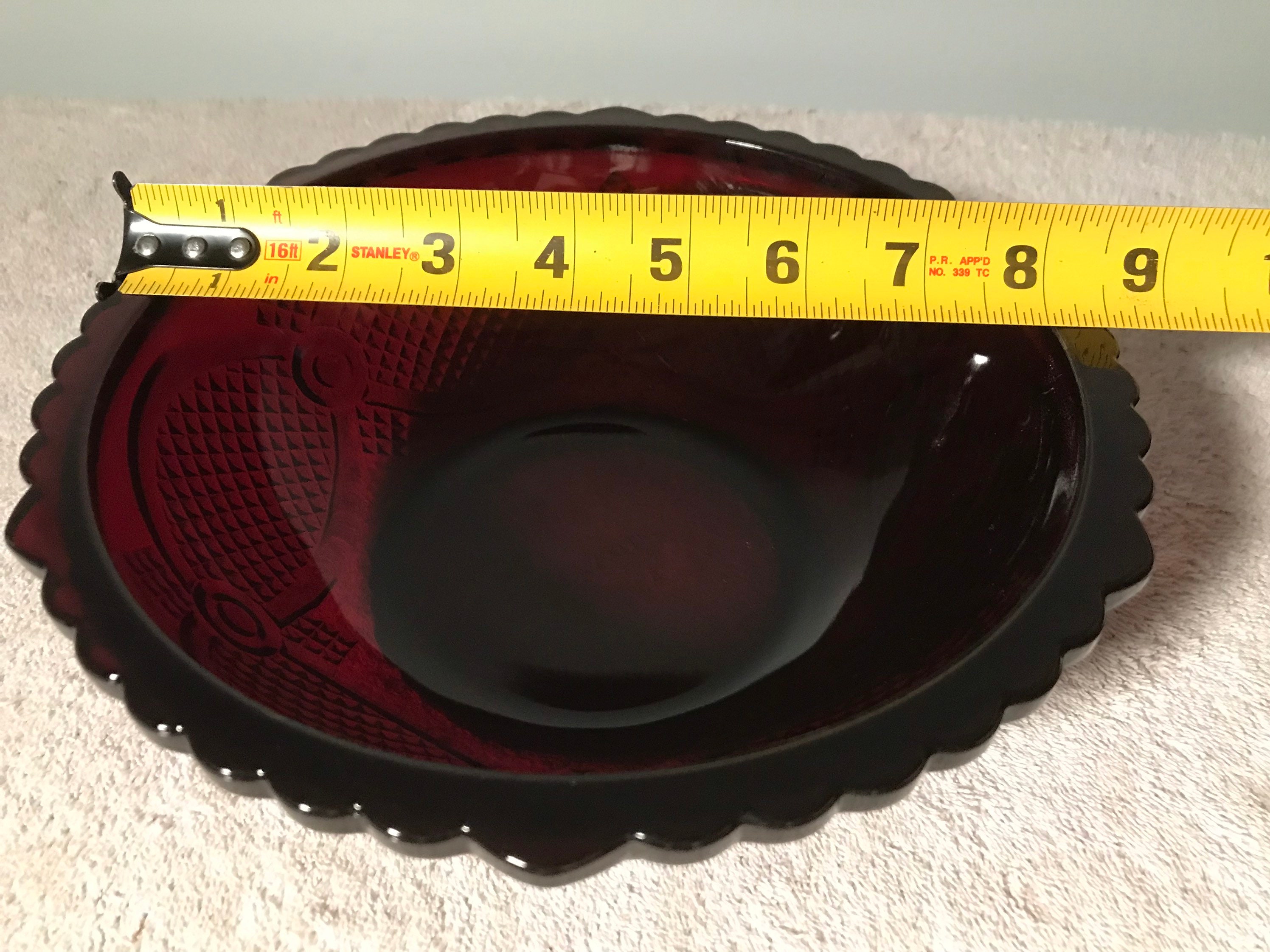 Vintage Avon 1876 Cape Cod Collection Red Colored Glass Large Serving ...