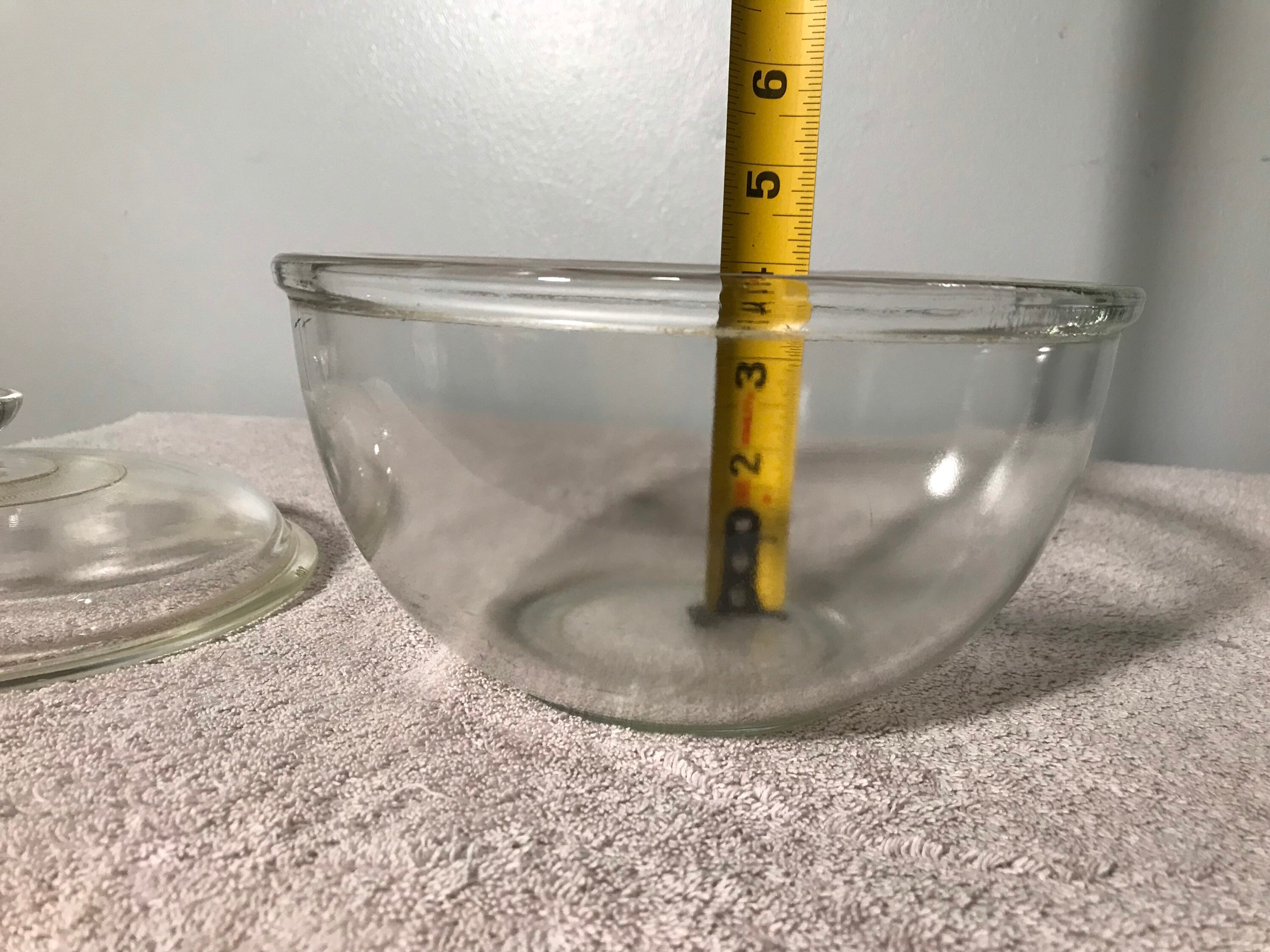 Vintage Large Glass Round Serving Bowl With Lid - Etsy