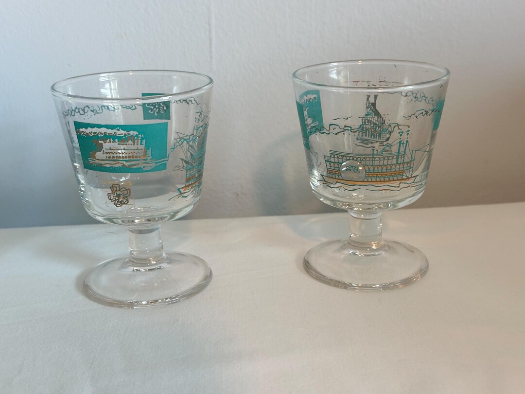 Vintage 1960 Libbey 6 Oz Southern Comfort Riverboat Footed Cocktail ...