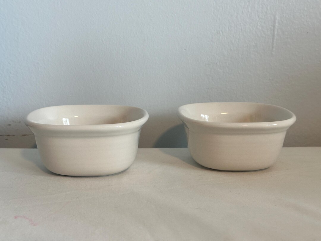 Vintage Small Corning Ware Etch White Square Textured Serving Bowls 7 ...