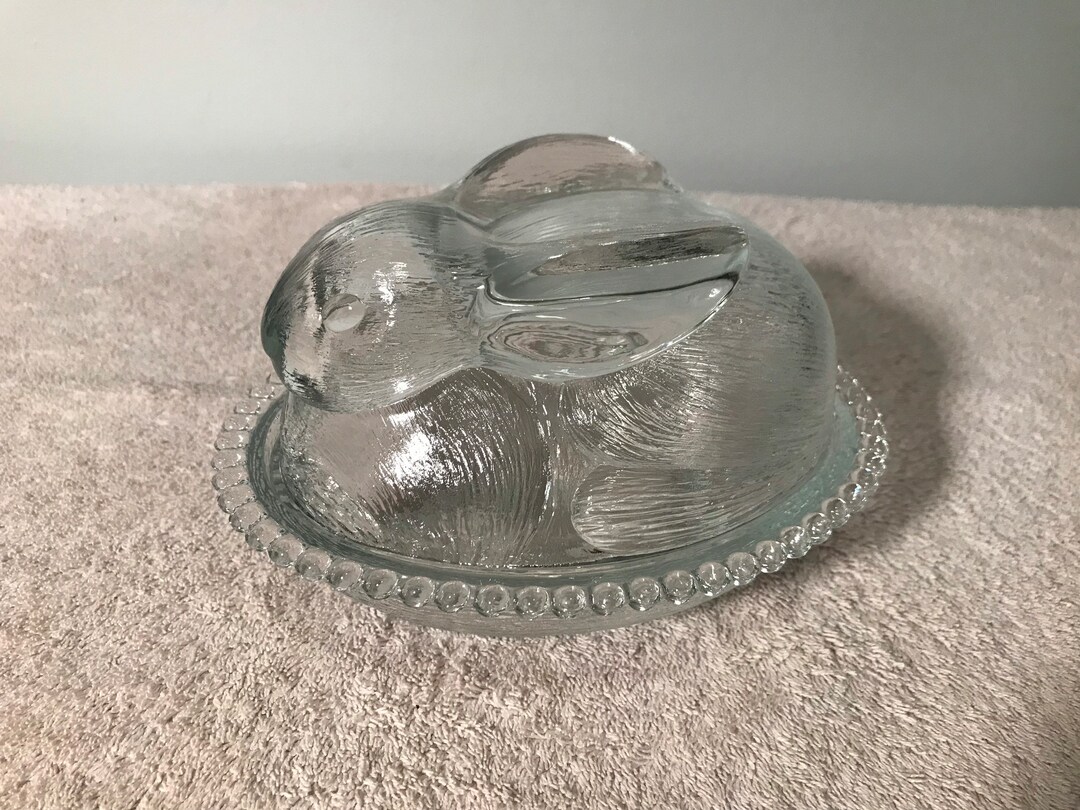 Vintage Indiana Glass Bunny Candy Dish Easter Decor - Etsy