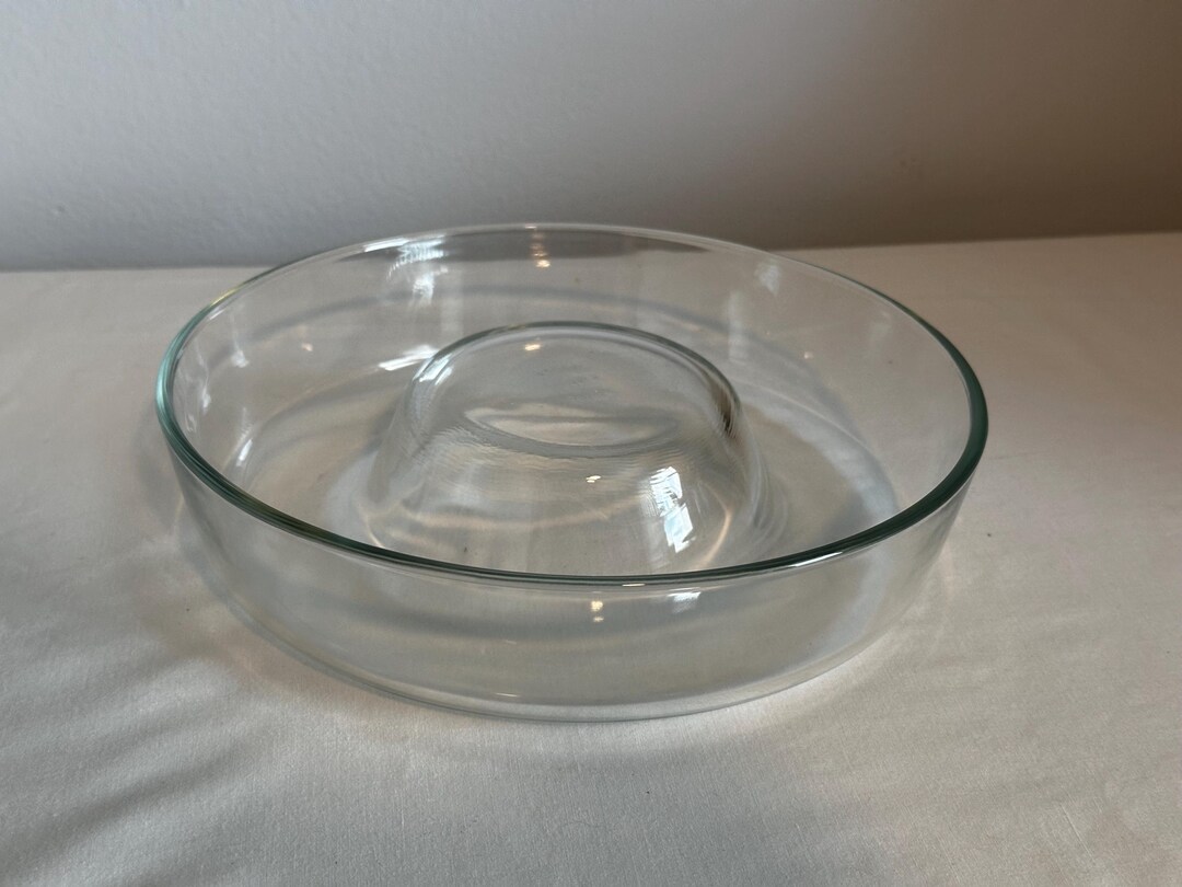 Vintage PYREX Corning Clear Glass Round Bundt Cake Tube Pan France ...