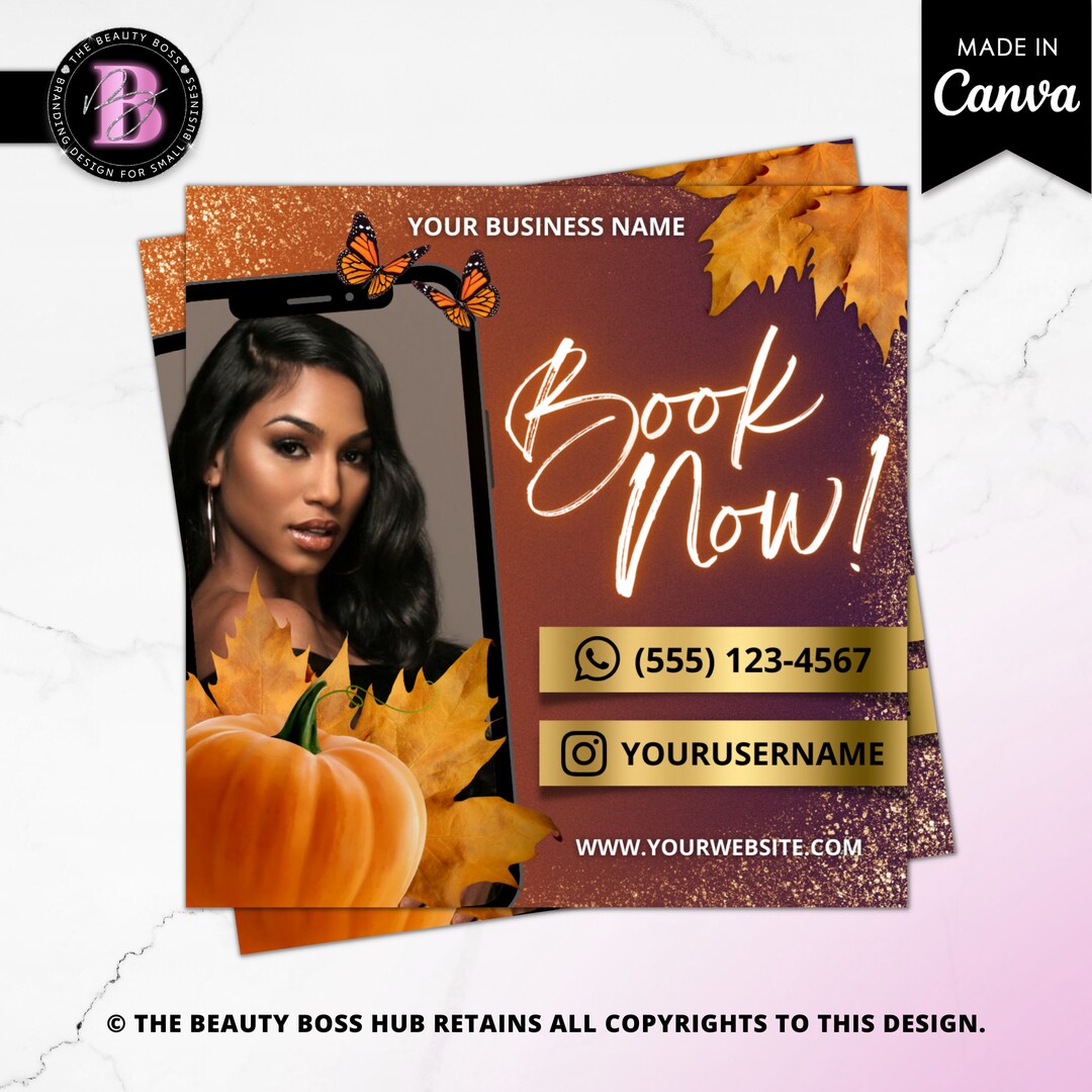 Book Now Flyer, Appointments Available Flyer, Fall Season Flyer ...