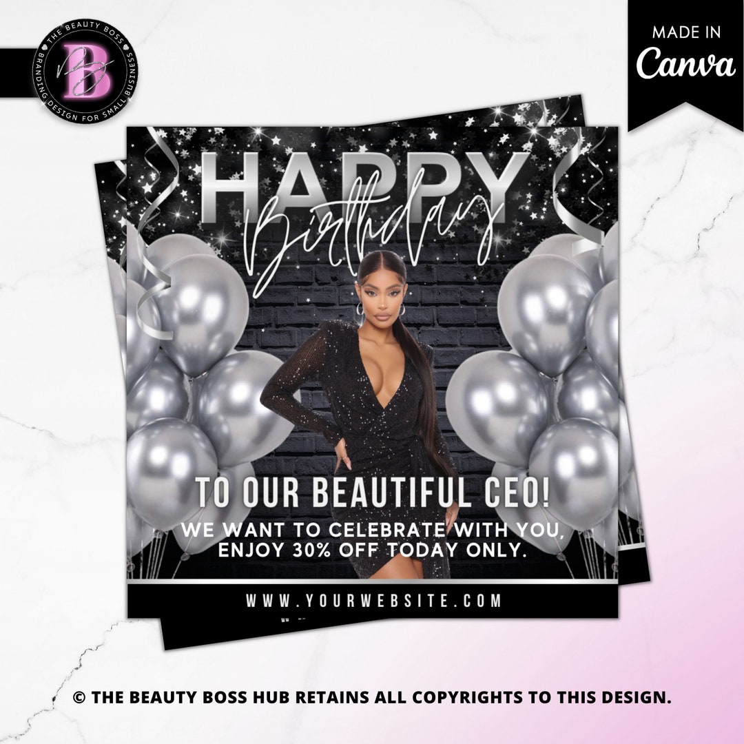 CEO Birthday Flyer, Happy Birthday to the CEO, Birthday Sale Flyer ...