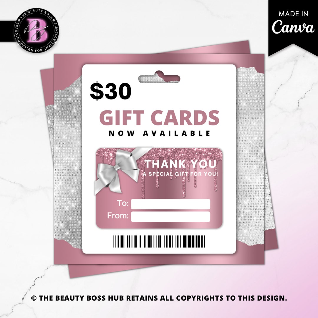 DIY Beauty Salon Gift Card Template (canva) - Etsy