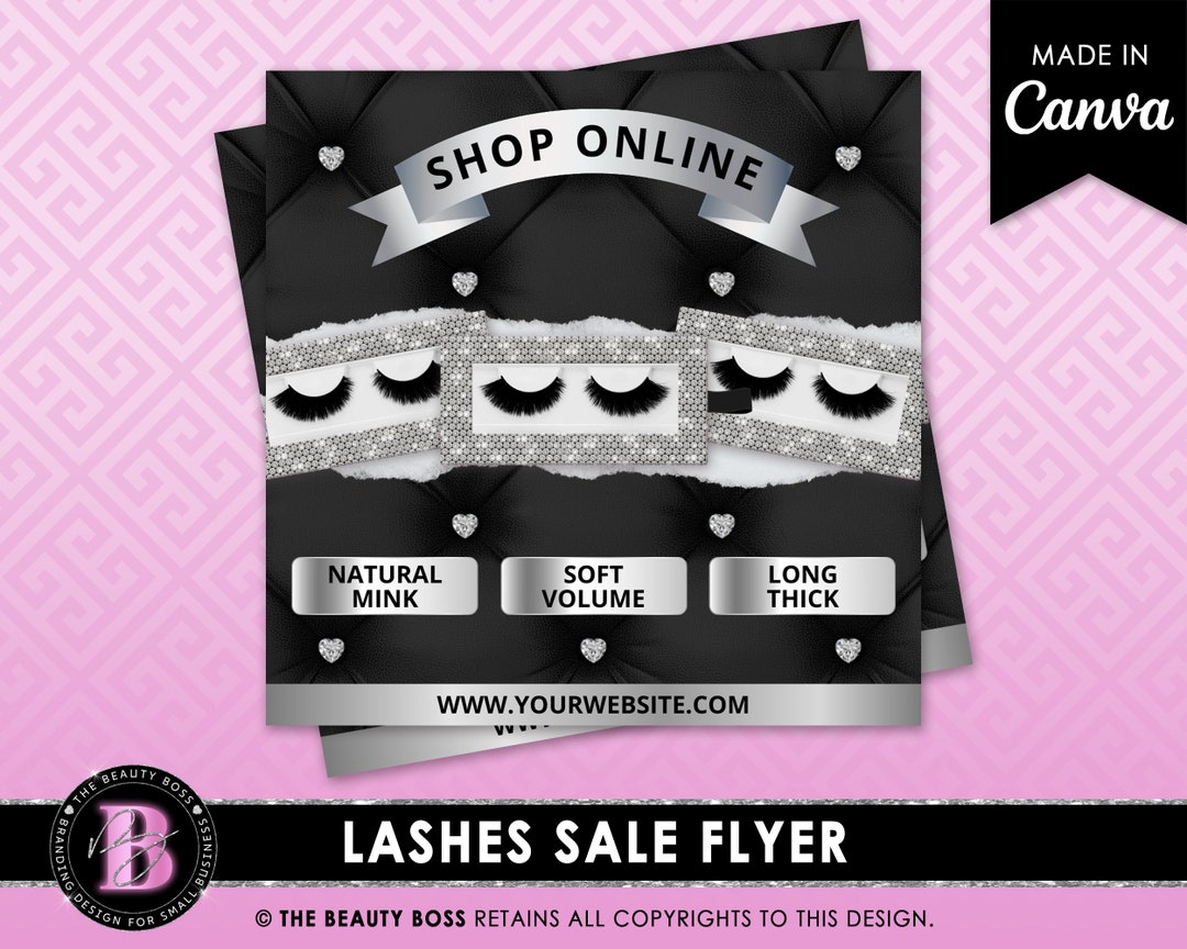 Lashes Sale Flyer Lash Tech Flyer Mink Lashes Flyer - Etsy