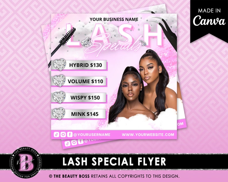 Lash Special Flyer Lash Extension Sale Flyer Eyelash Price - Etsy