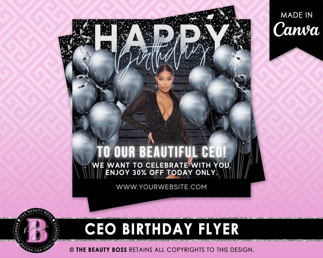CEO Birthday Flyer Happy Birthday to the CEO Birthday Sale - Etsy