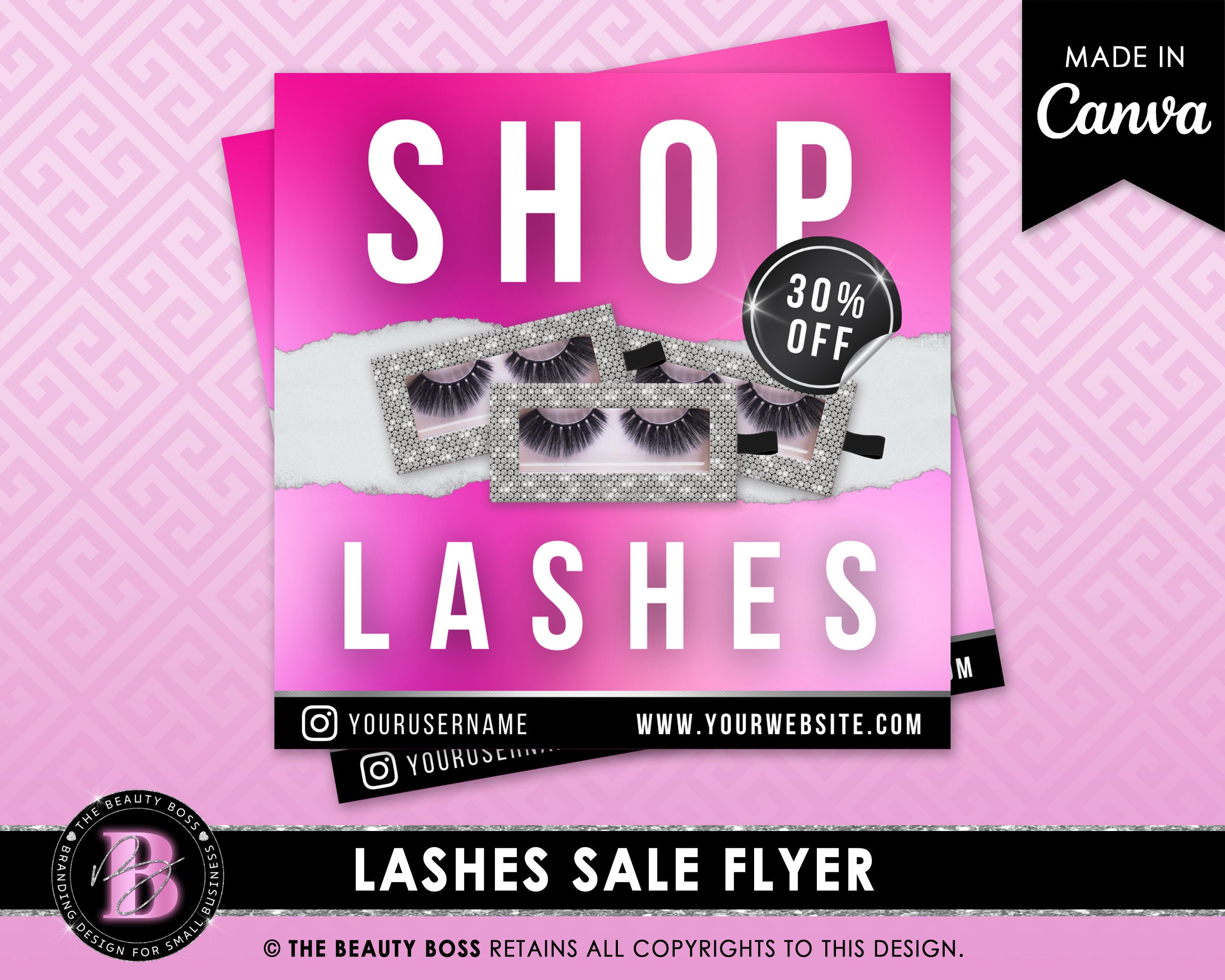 Lashes Sale Flyer Lash Tech Flyer Mink Lashes Flyer - Etsy