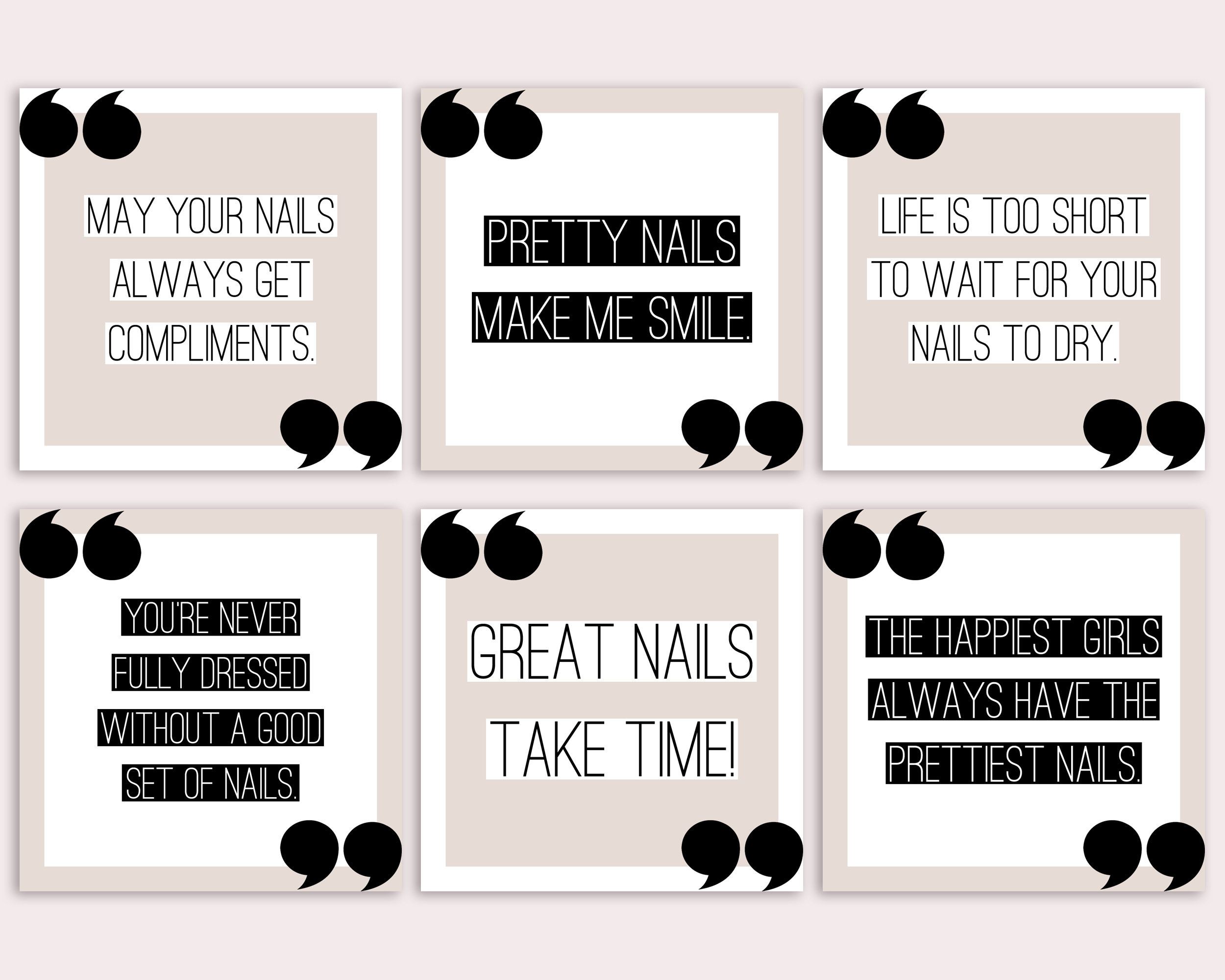Nail Salon Instagram Quotes Nail Tech Quotes Nails Quotes | Etsy