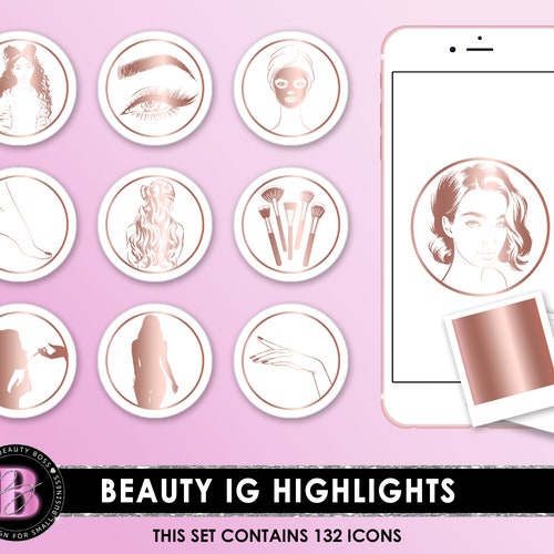 Instagram Story Highlight Covers Rose Gold Highlights - Etsy