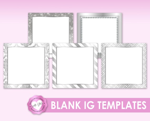 Blank Instagram Templates Instagram Post Templates for | Etsy