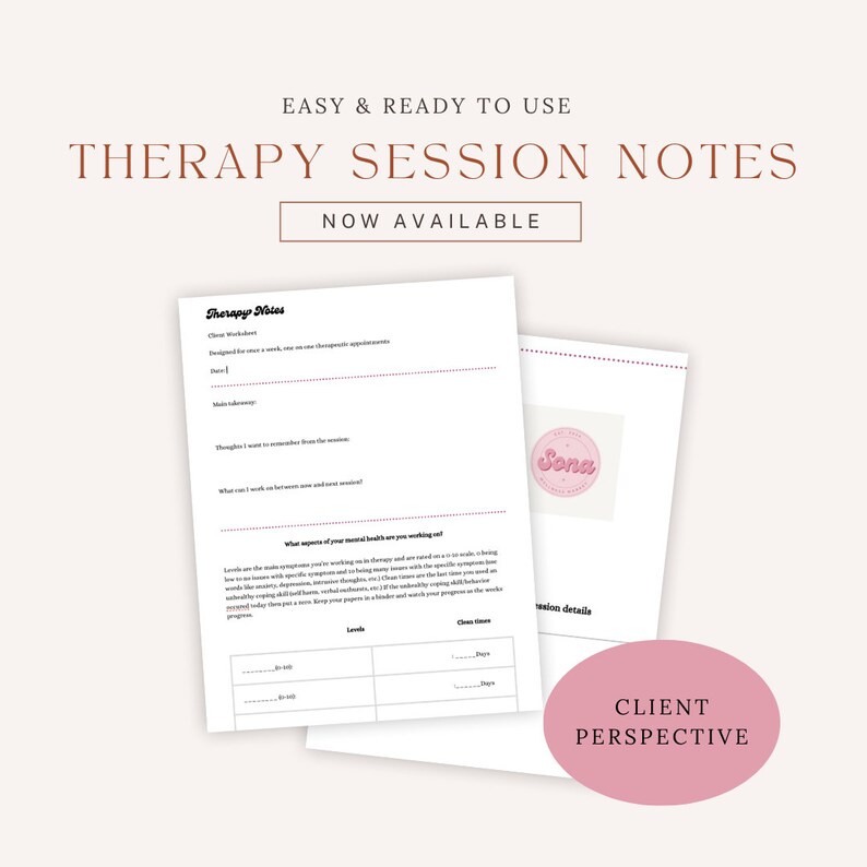 Therapy Session Notes—client Perspective - Etsy