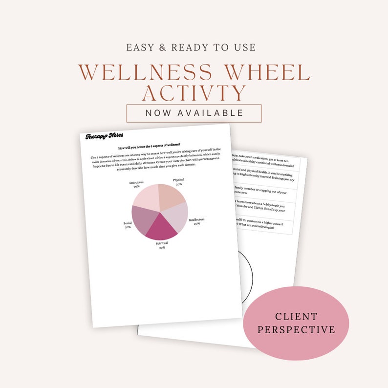 Wellness Wheel Activity - Etsy