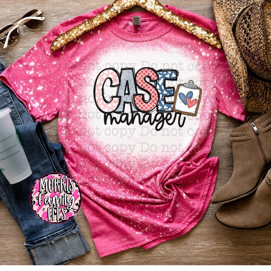 Case Management Bleached Tee Civil Service Worker Gift for Her Gift for ...