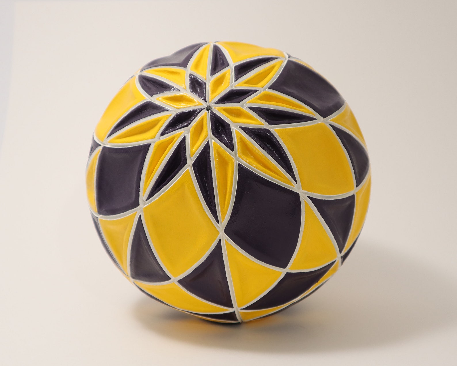 Handmade Ceramic Sphere - With Acrylic Paint - Etsy