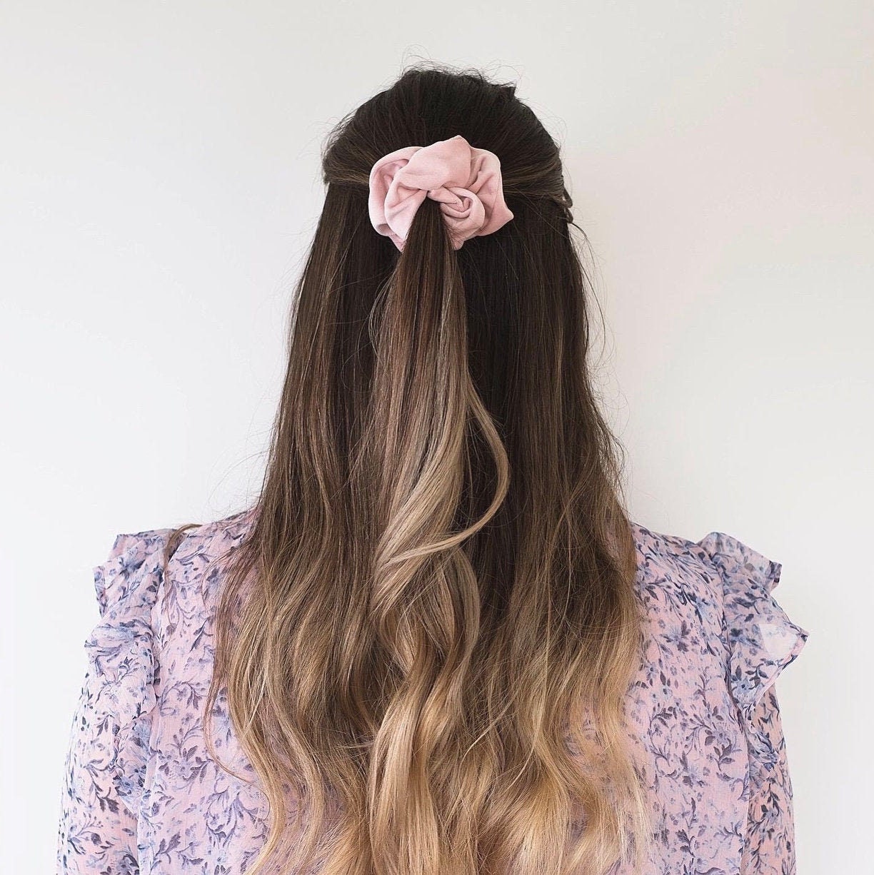 Pink Velvet Scrunchie Baby Pink Scrunchie Soft Scrunchie - Etsy