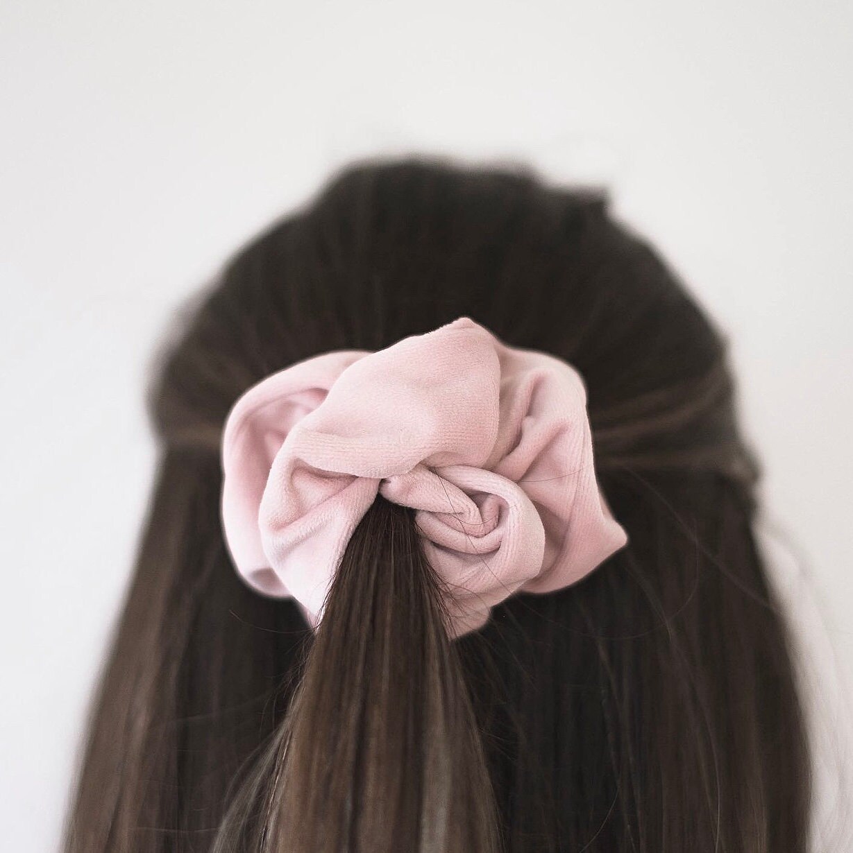 Pink Velvet Scrunchie Baby Pink Scrunchie Soft Scrunchie - Etsy