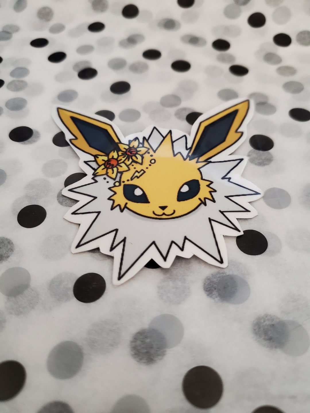 Jolteon Flower Sticker, Notebook Sticker, Waterbottle Sticker, Laptop ...