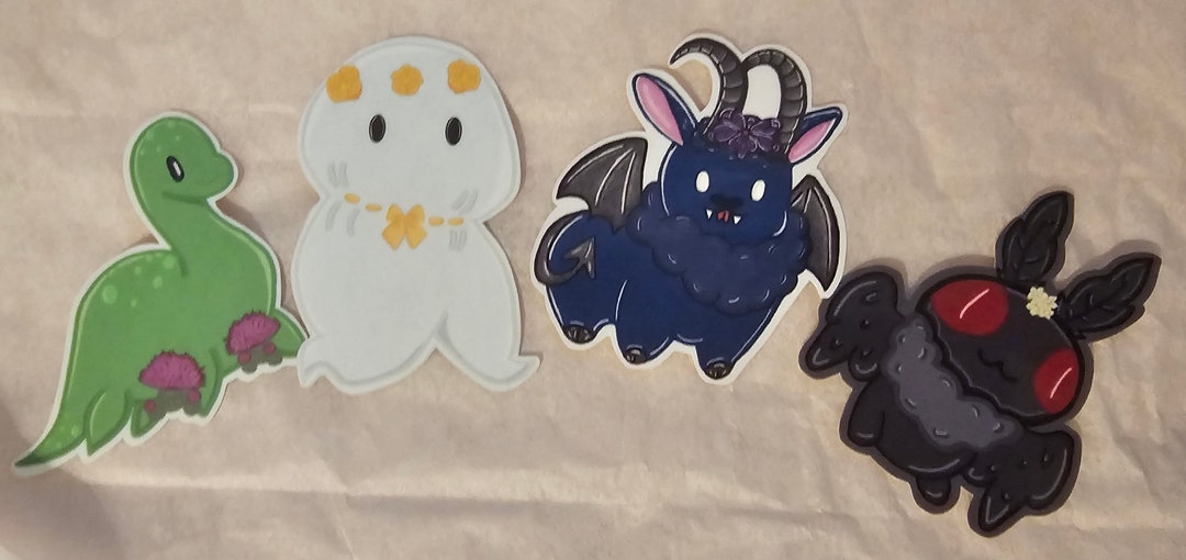 Vol 1.cute Cryptid Creatures Sticker Notebook Sticker - Etsy