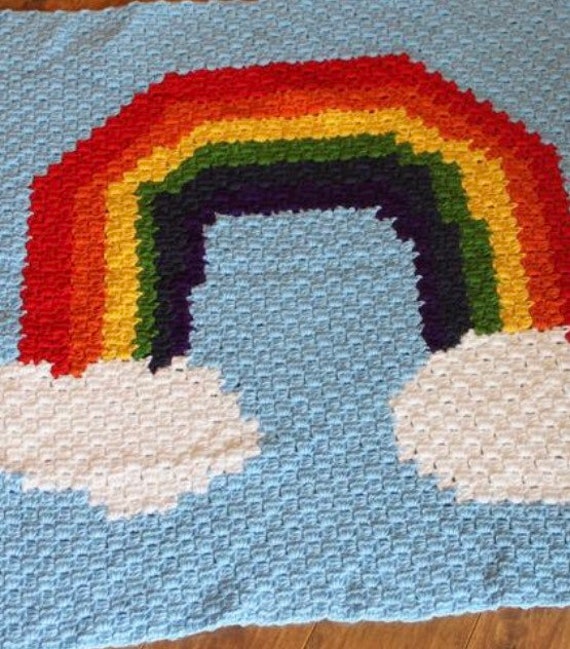 Rainbow Crochet Rainbow Crochet Pattern Rainbow and Clouds | Etsy