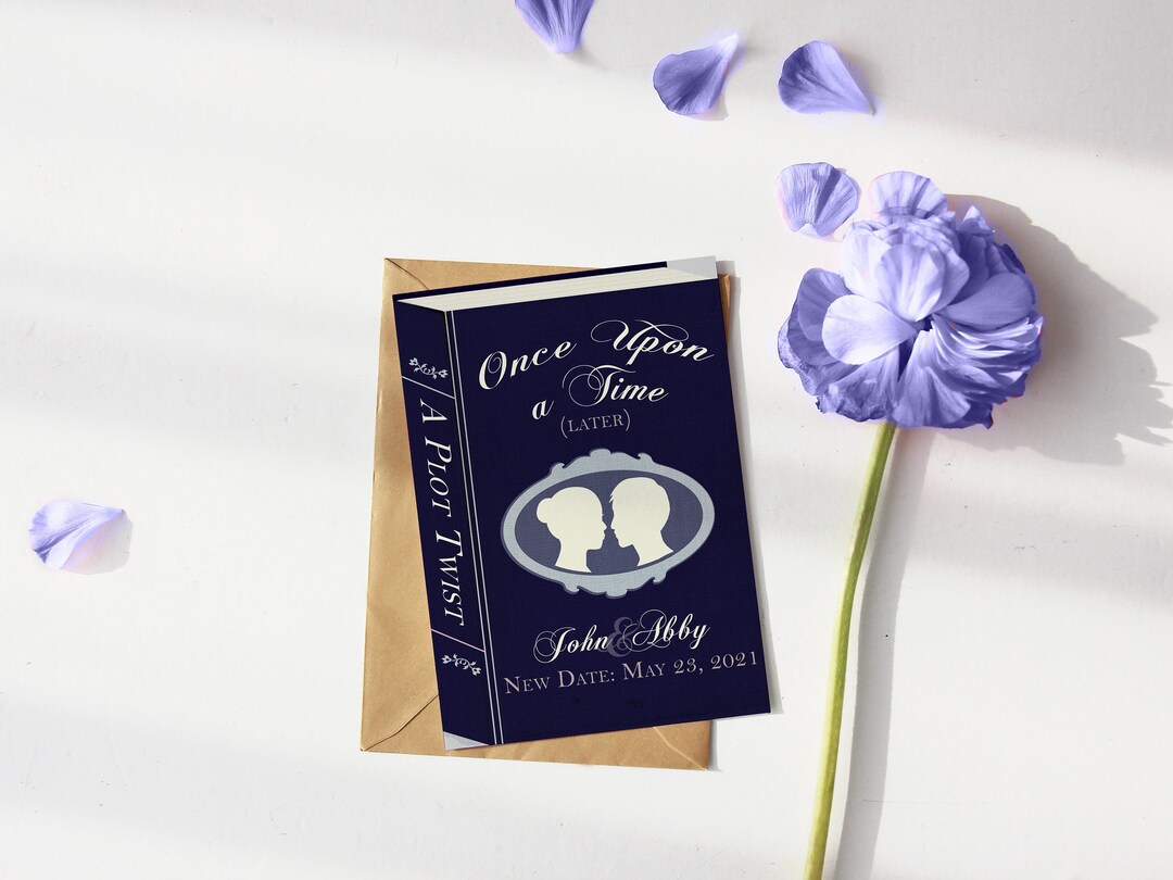 Plot Twist: New Date Printable Invitation for Your Storybook Wedding - Etsy