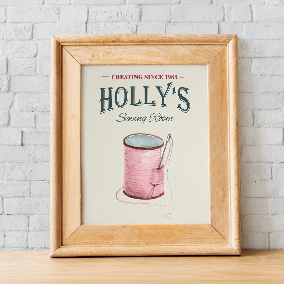 Custom Sewing Room Poster Printable Wall Art Personalize | Etsy