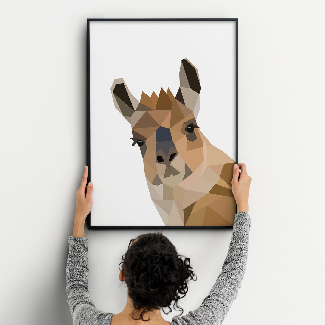 Low Poly Llama Print - Printable Wall Art **instant Download** - Etsy