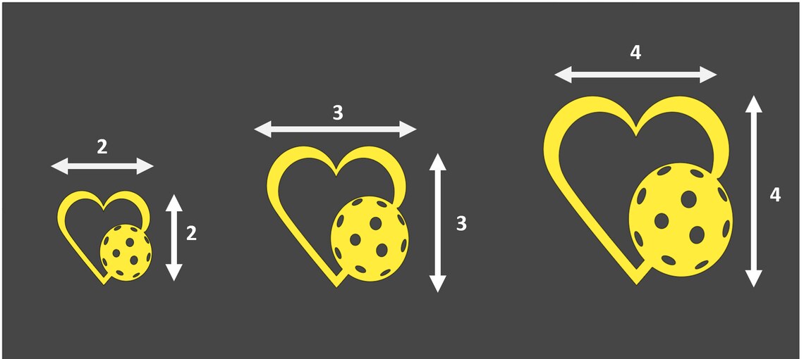 Pickleball in Heart Decal/ I Love Pickleball/ Heart & - Etsy