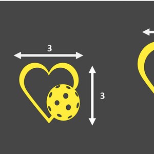 Pickleball in Heart Decal/ I Love Pickleball/ Heart & Pickleball - Etsy
