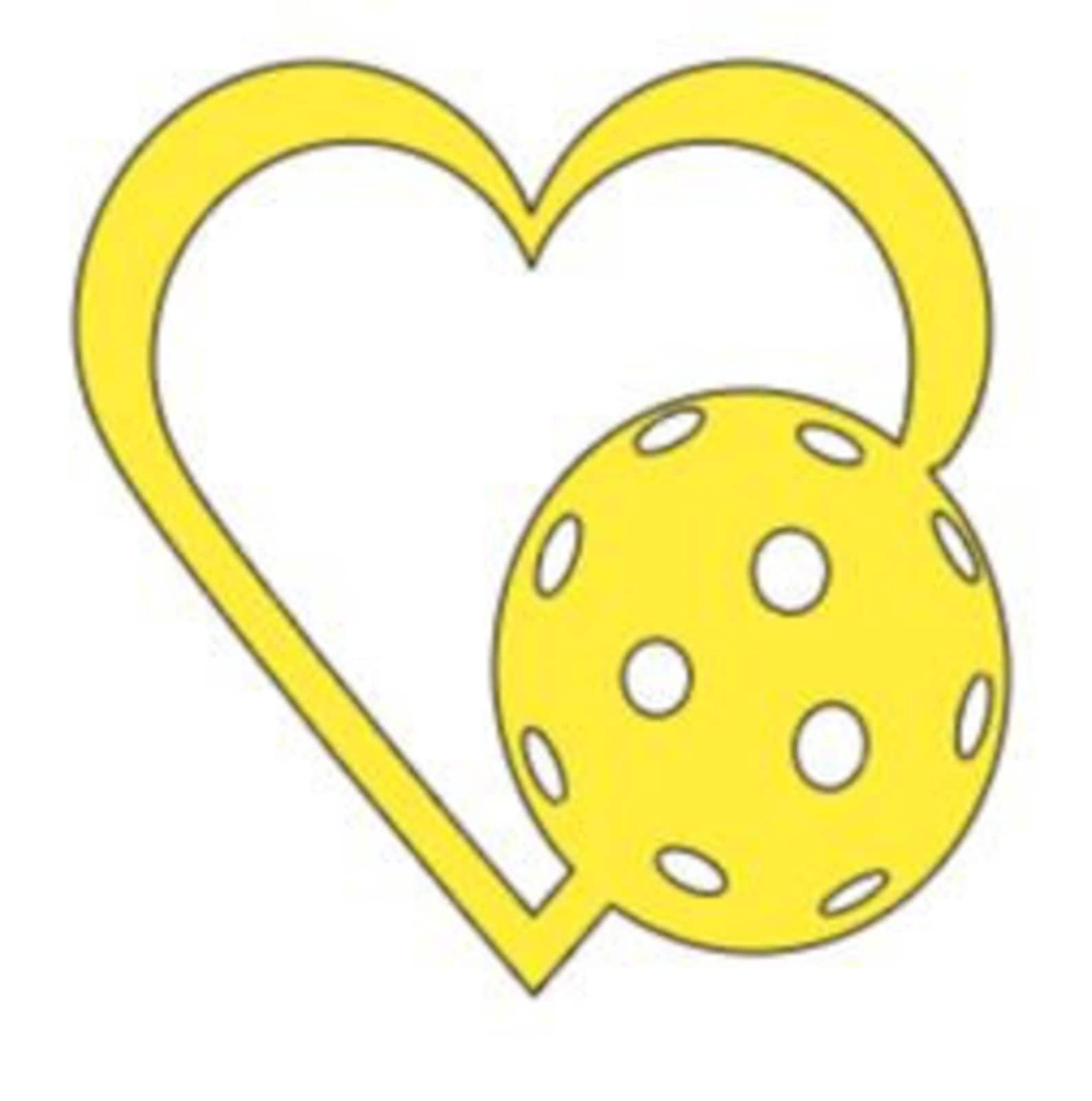 Pickleball in Heart Decal/ I Love Pickleball/ Heart & - Etsy