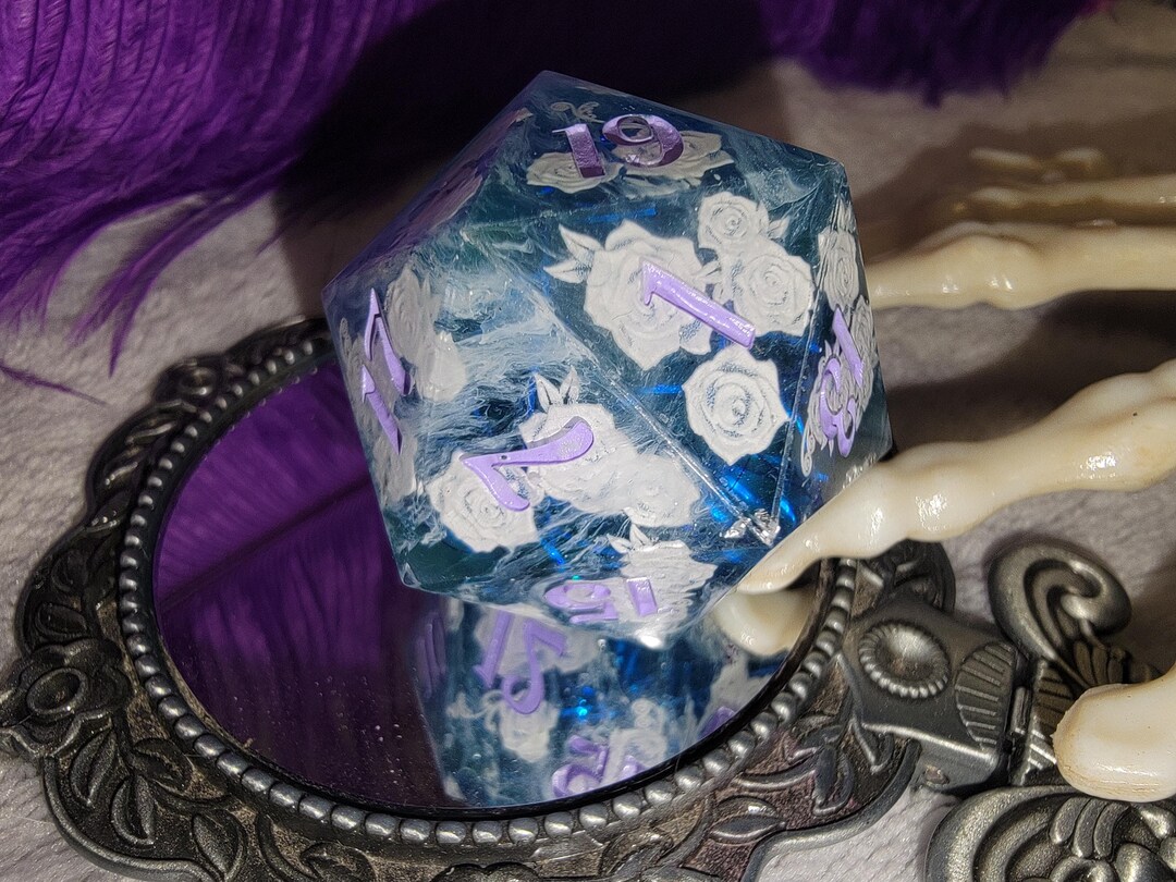 White Rose Waves-- Handmade Resin Dnd D and D D&D Dungeons and Dragons ...