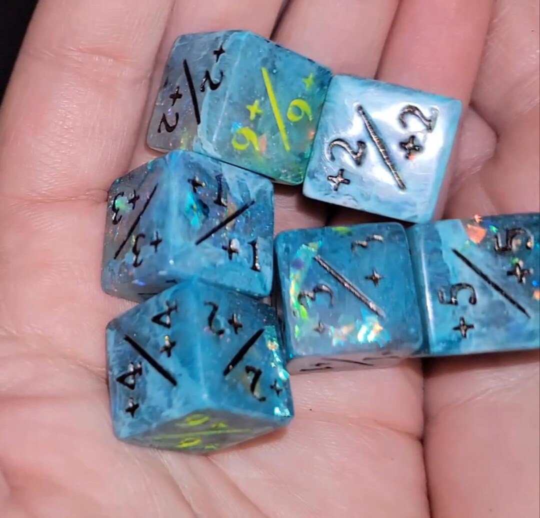 Countdown to Damage-- Handmade Resin Damage Counter D6 for Mtg, Ttrpgs ...