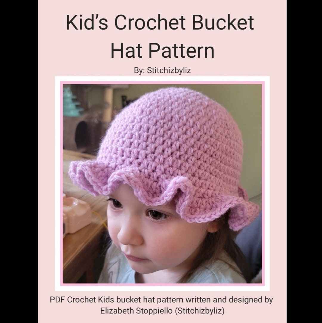 Crochet Kid's Ruffle Bucket Hat Pattern Ages 2-4yr Old (PDF Pattern) - Etsy