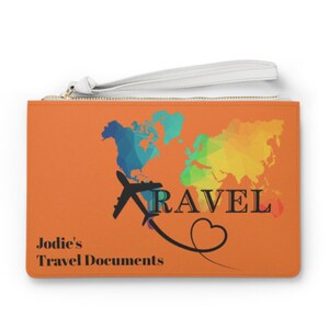 Personalized Family Travel Documents Clutch Bag Pouch, Vacation ...
