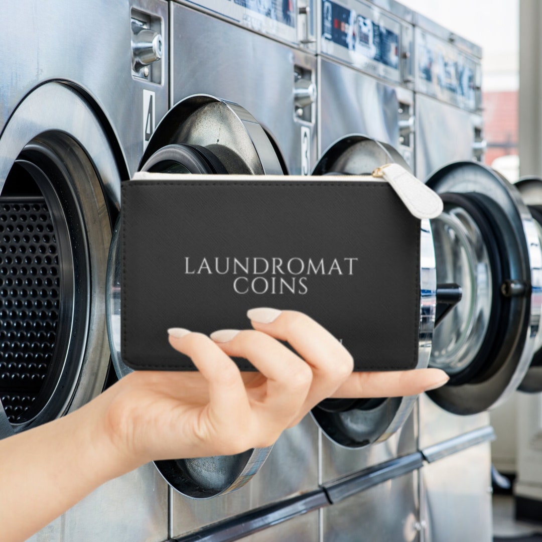 Personalized Mini Pouch for Laundromat Quarters Coins,launderette Pence ...