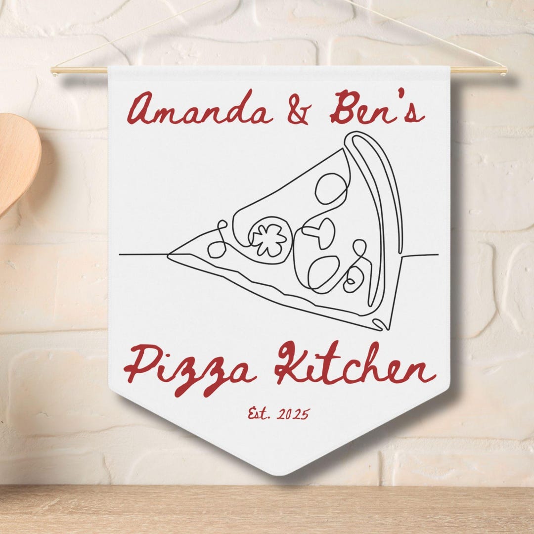 Custom Pizza Kitchen Pennant Banner: Personalized Pizza Oven Gift - Etsy